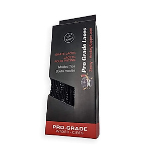 zechy Hockey Laces Waxed - Specifically Made for Skates - One Pair - Sizes (72, 84, 96, 108, 120, 130) (Black, 72")