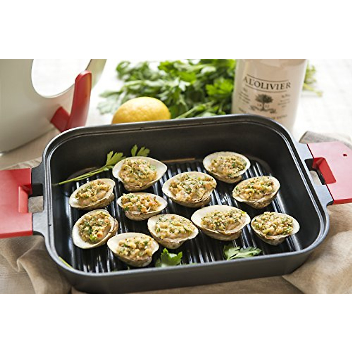 UchiCook Steam Grill Metal Cover, Red