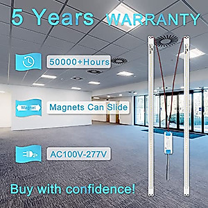 4FT LED Retrofit Kit,Recessed Fluorescent Light Retrofit Super Bright LED Light,Panel Light,Troffer Quick Repair and Retrofit LED Kit,No Professional Tools Required,36w,5000K White Light (4 Pack)