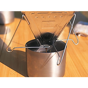 Snow Peak Collapsible Coffee Drip - Durable & Portable Pour-Over Coffee Gear - Stainless Steel Coffee Dripper for Camping & Backpacking Trips - Foldable for Easy Packing