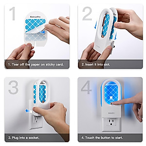 Fruit Fly Traps/Gnat Traps for Indoors, UV＆Blue Light Plug-in Gnats Killer Bug Trap, NAT Killer, Flying Insect Catcher Trap for Fruit Flies, Moths, Mosquitoes, Fungus, Get Rid of Gnat Infestation