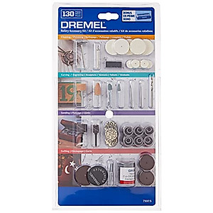 Dremel 730CS 13-Piece Maker Rotary Tool Accessory Kit- Includes Carving Bits, Drill Bits, Sanding Drums and Discs, Grinding Stones, Buffing Wheels, Cutting Discs, and a Storage Case