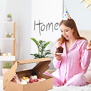 Moretoes 24 Sets Cupcake Boxes with Inserts Bakery Boxes with Window Fit 6 Cupcakes or Muffins