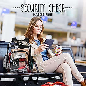 Zenn Outfitters Clear PVC Heavy Duty Transparent Backpack, See-Through Material, Easy to Carry with Cushioned Straps, Ideal for High Security Areas, Airports, School, Work, Stadium