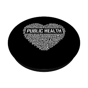 Public Health Heart Gift Healthcare Worker Epidemiologist PopSockets PopGrip: Swappable Grip for Phones & Tablets