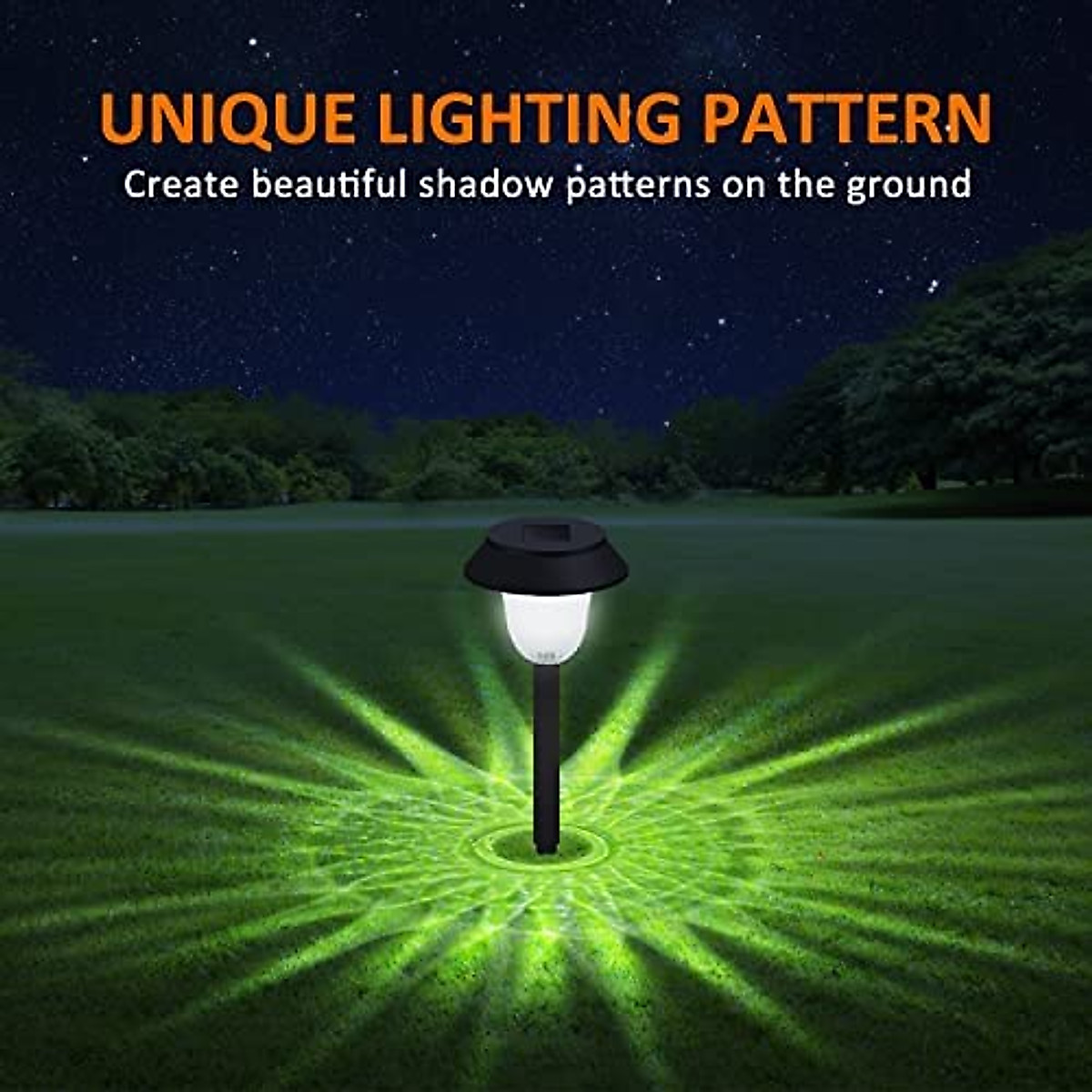 8 Pack Solar Lights Outdoor waterproof, Solar Powered Garden Lights, Bright LED Solar Pathway Lights, Auto On/Off landscape solar lights for Garden, Yard, Landscape, Patio, Driveway, Backyard, Walkway