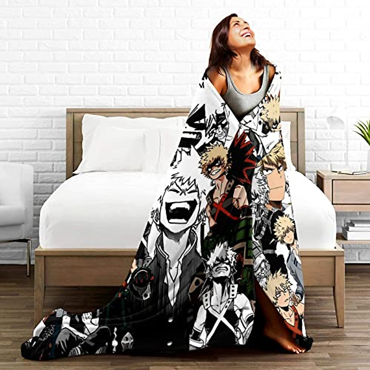 Anime Throw Blanket Merch Soft Plush Bedding Sofa Warm Flannel Fleece Blankets for Kids Adult Gifts 50&quot;x40&quot;