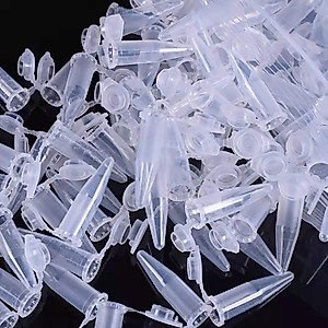 TYQILIN 1.5ml Microcentrifuge Tube with Snap Cap, Polypropylene Graduated, Natural (Pack of 500)