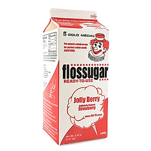 Cotton Candy Floss Sugar- Blue Raspberry, Pink Vanilla, Strawberry-1/2 Gallon-Three Pack