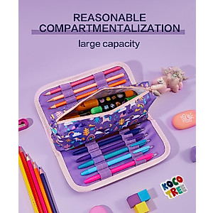 NPNGMYR Cute Pencil Case, Large Capacity Pen and Pencil Stationery Organizer Bag, Multi-Slot Pencil Pouch for Girls and Teens, Girls Pencil Case for School Office