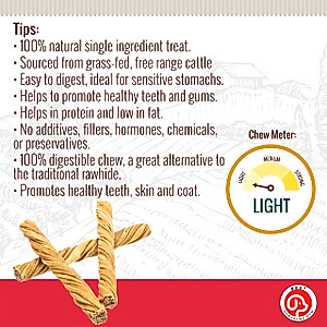 Best Dog Chews Tripe Twists 100% Natural Delicious and Rich in Protein Long Lasting Crunchy Treats Beef Jerky, Bully Sticks for All Breed Sizes Dogs and Puppies - 10 inch (6 Count)