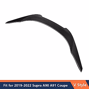 A90 Rear Spoiler Real Carbon Fiber Compatible for 2019+ Supra A90 A91 gr Coupe Gloss Black Trunk Spoiler Wing