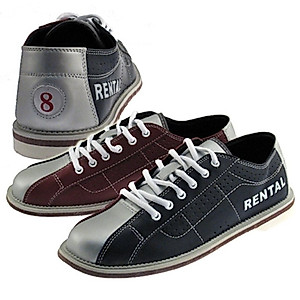 Classic Womens Bowling Shoes (5 M US, Blue/Red/Silver)