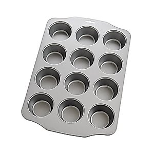 Mrs. Anderson's Baking 12-Cup Muffin Pan, Carbon Steel with Non-Stick Coating, PFOA Free, 14-Inches x 10.5-Inches
