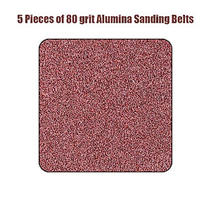 6 x 48 inch Sanding Belts 80 Grits 5 Pack Belt Sander Paper Belt Sander Belts Aluminum Oxide Sanding Belt for Belt Sander Knife Sharpening Woodworking Metal Glass Polishing