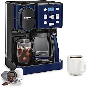 Cuisinart SS-16 Coffee Center 2-in-1 Coffeemaker and Single Serve Combo Brewer, Navy Blue Bundle with 1 Year CPS Enhanced Protection Pack