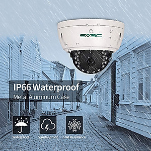 Poe Security Camera Outdoor Indoor SV3C HD 5MP IP POE Camera, 24PCS IR lights HD 65FT Night Vision, Home Surveillance Smart Motion Detect, Remote Access, IP66 Waterproof, Onvif Conformant, H.265, RTSP