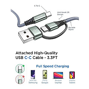 54W USB C Car Charger Fast Charge, AINOPE Super Fast Cigarette Lighter USB Charger Adapter Dual Port PD&QC 3.0 Car Charger USB Fast Charging Compatible with iPhone 14 13 Samsung Galaxy iPad