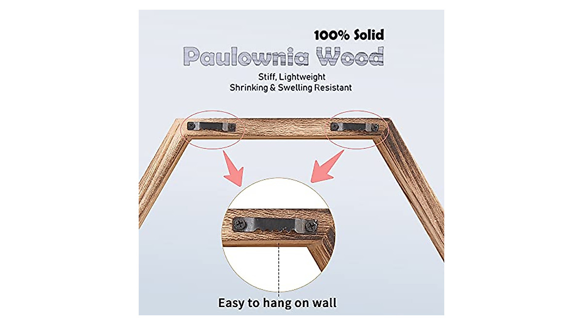 WONFUlity Hexagon Floating Shelves - Stylish Storage Solutions