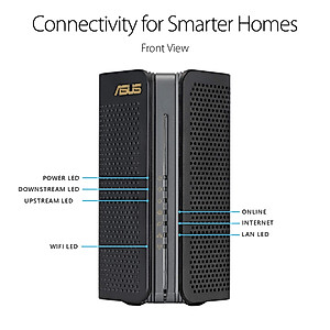 ASUS AX6000 WiFi 6 Cable Modem Wireless Router Combo (CM-AX6000) - Dual Band, DOCSIS 3.1, Gigabit Internet Support, Approved by Comcast Xfinity and Spectrum, 160MHz Bandwidth, OFDMA, MU-MIMO