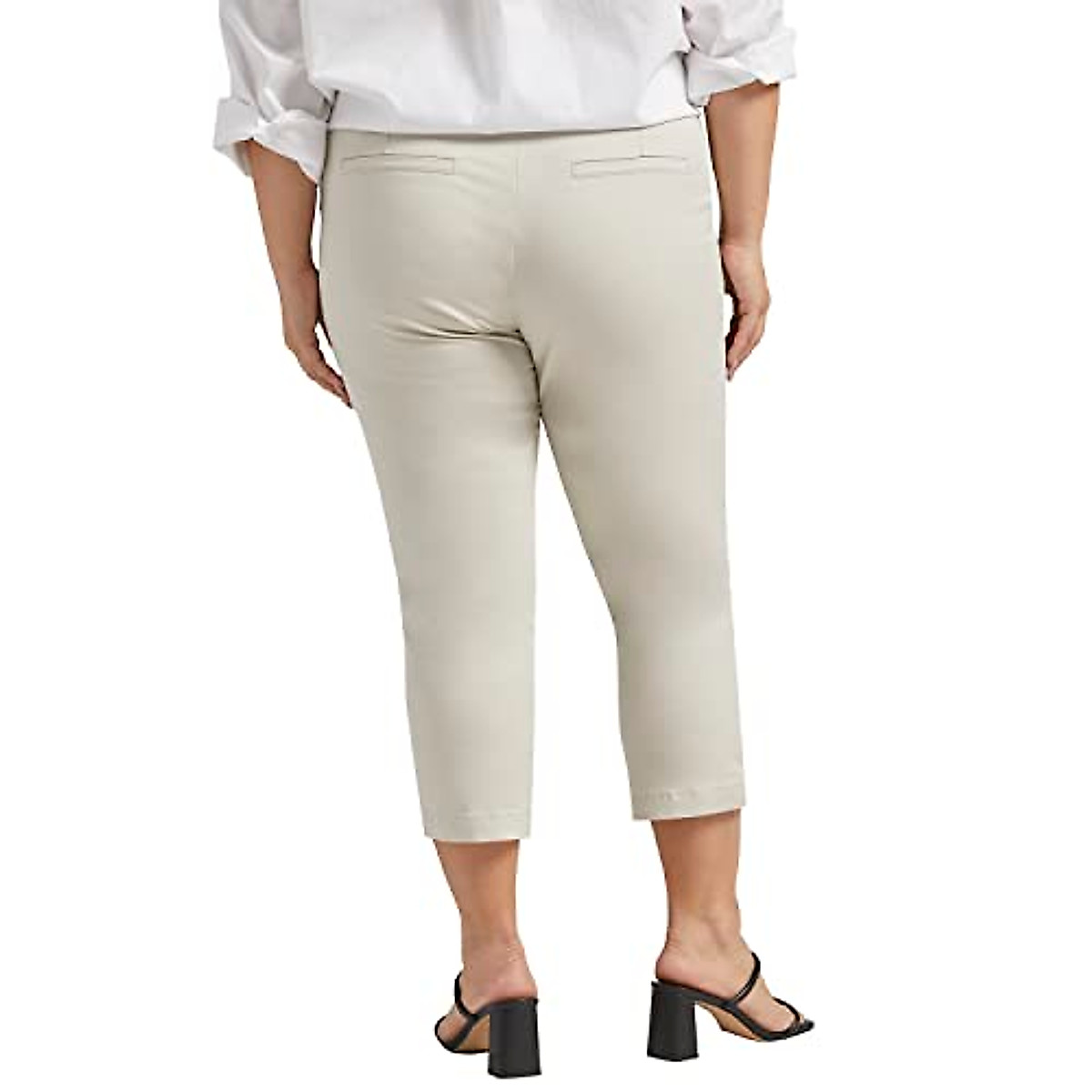 JAG Jeans Women's Size Maddie Pull-On Capri Pant, Stone, 14 Plus