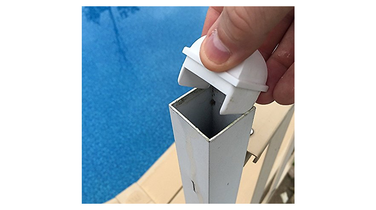 InstaCap Pool Fence Post Caps Pack - Universal Fit & UV Resistant