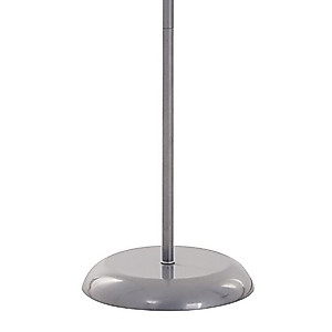 Catalina 20641-000 Traditional 3-Way Metal Torchiere Floor Lamp with White Plastic Shade, Silver Classic