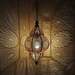DecorHack by Arusaya Wedding Event Party Festival Decoration Ceiling Pendant Fixtures Lamp Light Moroccan Lamp (14X8 Inch)