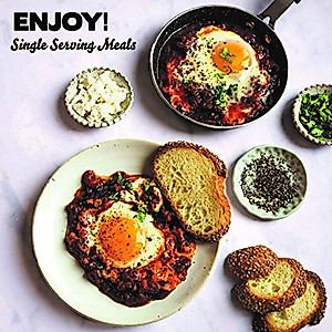 Gotham Steel Mini Stackmaster 5 Piece Cookware Set – Nonstick Personal Sized Fry Pan, Sauce Pan, Wok and Grill/Griddle Pan, Nests for Easy Storage, Dishwasher Safe