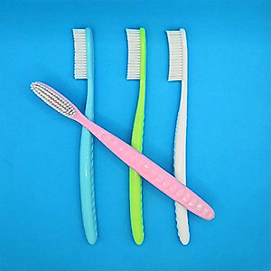 EasyHonor Huge Head Toothbrush, Big Toothbrush, Giant Head Toothbrush, Hard & Firm Toothbrush bristles BPA Free for Proper Dental Care 4 Pack with White Hard Bristles.