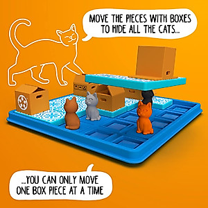 SmartGames Cats & Boxes Travel Game with 60 Challenges for Ages 7-Adult