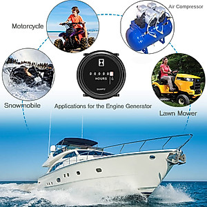 Mechanical Engine Hour Meter AC 110V 120V 220V 230V for Air Compressor Golf cart Club Generator ATV Lawn Mower Chainsaw Tiller Chipper