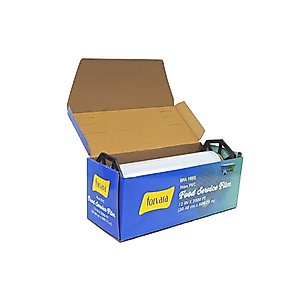 Forvara Non-PVC 12" x 2000' Foodservice/Cutterbox film with Slide cutter (BPA-free,Chlorine-free, Non-PVC, Microwave safe and Odourless Foodwrap film)