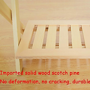 ELEdvb Luggage Rack Luggage Rack Hotel Room Foldable Solid Wood Suitcase Holder Luggage Rack Shelving Suitcase Backpack Black 80 45 60CM