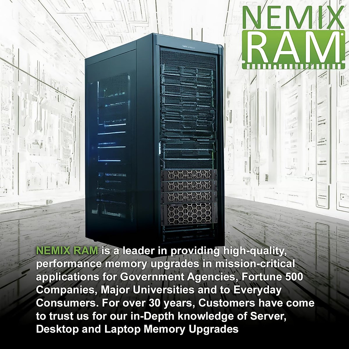 NEMIX RAM 128GB (4X32GB) DDR4 2666MHZ PC4-21300 2Rx4 1.2V CL19 288-PIN ECC RDIMM Registered Server Memory KIT