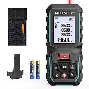 MiLESEEY G2 200FT Laser Measurement Tool with ±0.06 Inch Accuracy, Distance Area Volume Measure and Pythagoras, Portable Handle Laser Measure with ft/in/ft+in/m Unit Switch & Digital Angle (200FT)