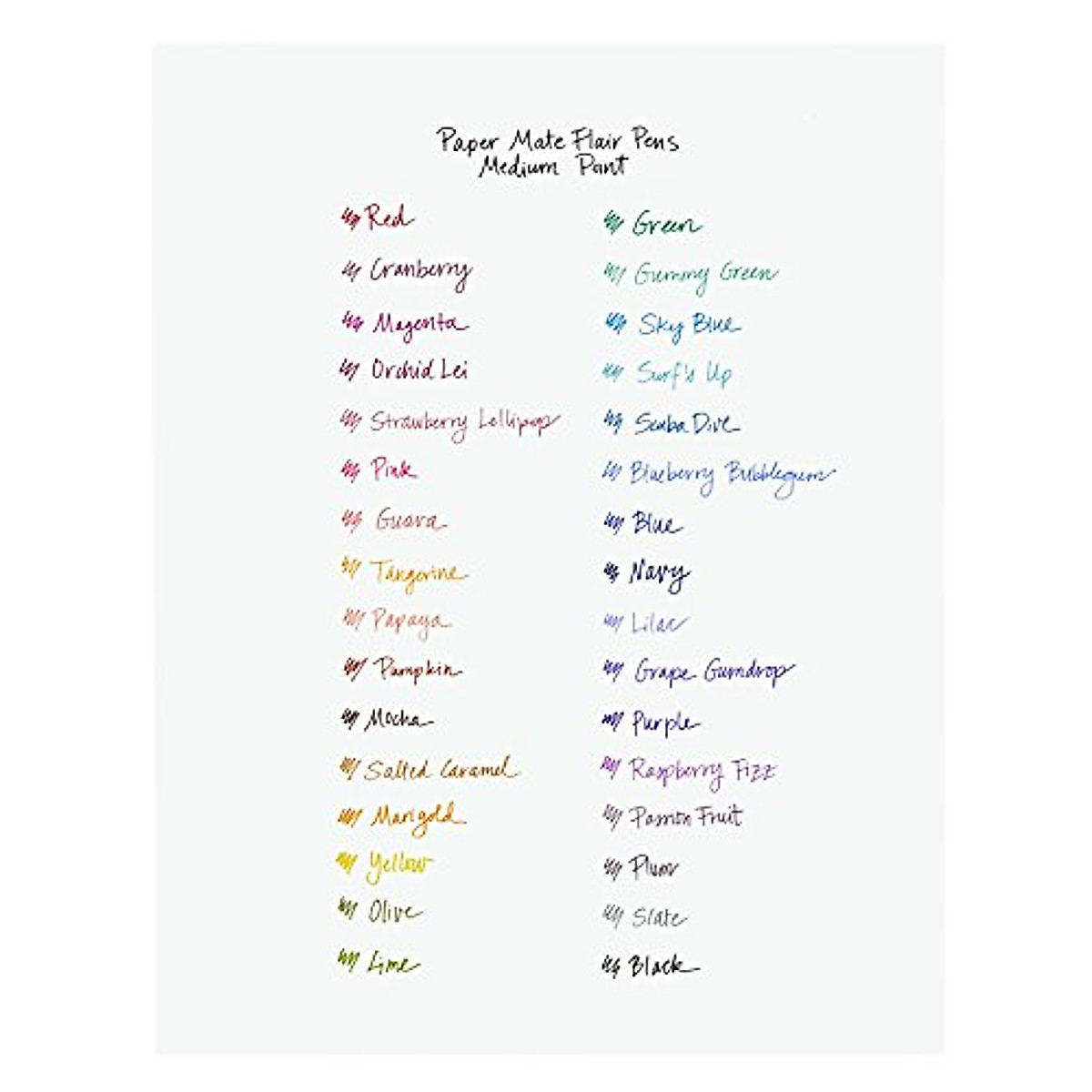 Paper Mate Flair Felt Tip Pens, Medium Point (0.7mm), Assorted Colors, 16 Count