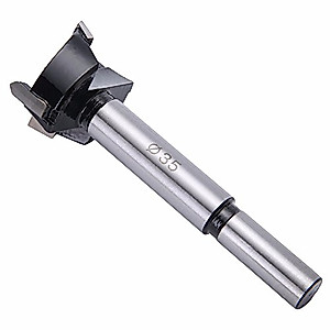 Evwoge 35mm Hinge Drilling Jig + 35mm Forstner Bit Woodworking Tool Drill Bits for Cabinet Door Installation