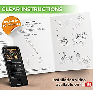 CARPATHEN 100 Drip Irrigation Emitters Sprayer - Drip Emitters for Irrigation Kit - ¼" Irrigation Tubing Compatible - 360 deg Adjustable Drippers for Drip Irrigation - Fit for Raised Garden Bed, Yard