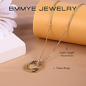 BMMYE 30th Birthday Gifts for Women, Gold Silver Necklace Circle Pendant Mothers Day Jewelry 30 Year Old Birthday Gifts Ideas for Mom Sister Friend
