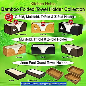 Countertop Multifold Paper Towel Dispenser – Bamboo Wood Folded Paper Towel Holder - For Multifold, Trifold & Z Fold Paper Hand Napkins Folded Size 9.7" x 3.7" Or Smaller