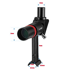 SVBONY SV182 Finderscope, Right-Angle Correct-Image Optical Finder, 6x30 Finder Scope for Astronomy Telescope, with Crosshair and Bracket