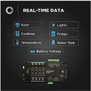 Simarine SCQ25T Quadro Shunt, 4 x 25 A per Channel, Tank Level Voltage Monitoring, A Built-in, Programmable Alarm Signal Relay. Compatible with Simarine PICO Battery Monitor and VIA Control Panel