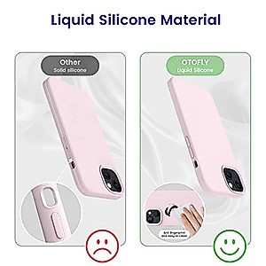 OTOFLY Designed for iPhone 13 Case, Silicone Shockproof Slim Thin Phone Case for iPhone 13 6.1 inch Ice Pink
