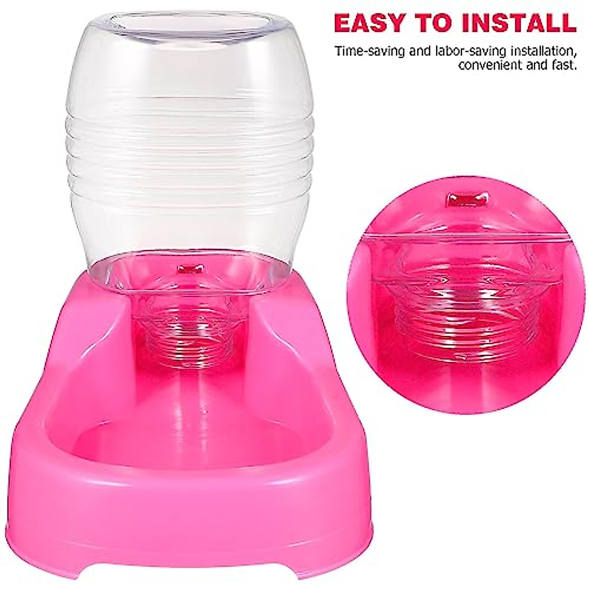 Mipcase Puppy Supplies Dog Water Feeder, Dog Water Dispenser Large, Automatic Pet Food Water Dispenser Plastic Food Feeding Bowls for Dogs Cats () Auto Feeder