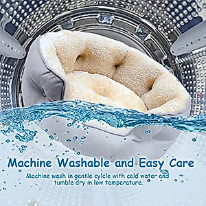 JOJHDR Pet Bed for Dog and Kitten, Soft and Durable Round Puppy Bed with Removable Cushion and Waterproof Oxford Bottom 28 Inch