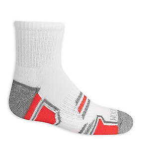 Fruit Of the Loom Boys' Everyday Active Ankle Socks (12 Pack), White, Large