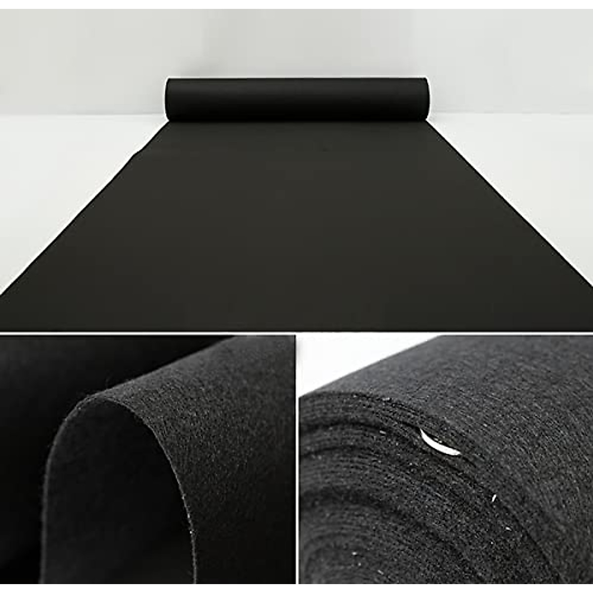 Aisle Runners Wedding Accessories Black Aisle Runner Carpet Rugs for Step and Repeat Display, Ceremony Parties and Events Indoor or Outdoor Decoration 24 Inch Wide x 15 feet Long