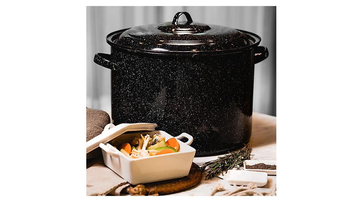 Granite Ware 21-Quart Stock Pot for Cooking & Boiling