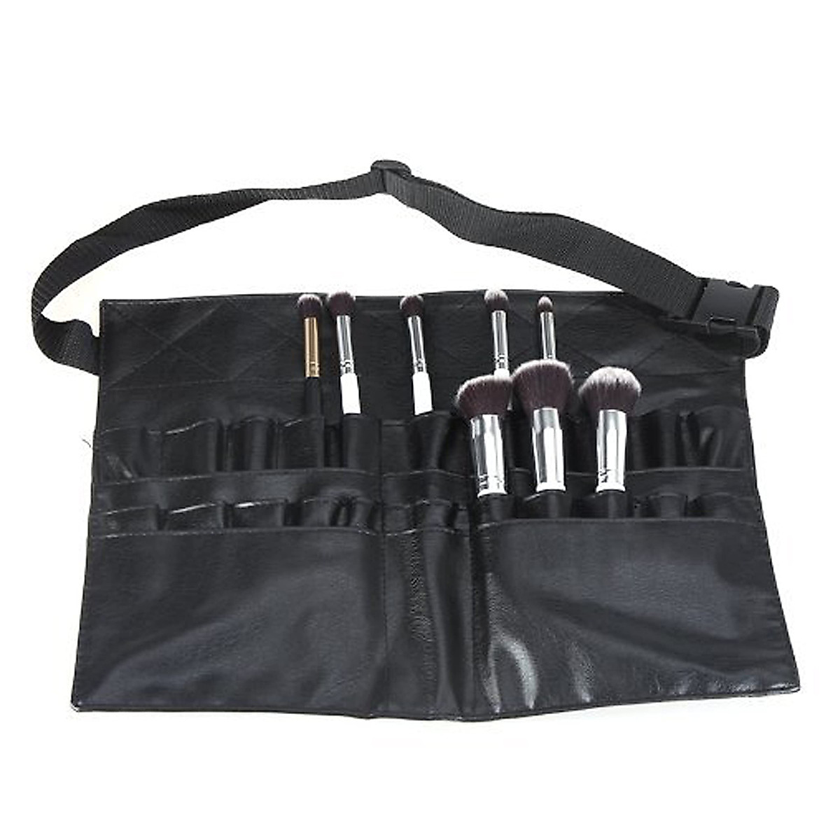 COMICFS Makeup Brush Bag A1 Professional Cosmetic Holder 28 Pockets Organizer Apron with Artist Belt Strap/Belt Light Weight